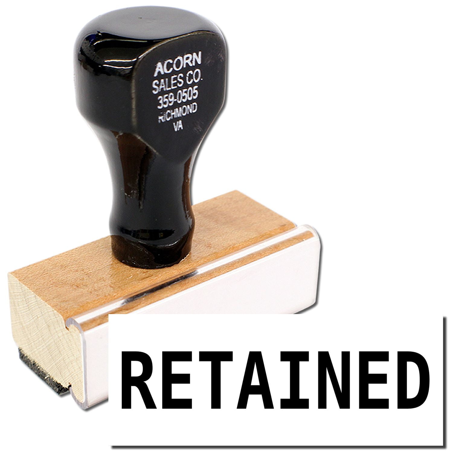 Large Retained Rubber Stamp, Wooden Handle Rubber Stamp, Laser Engraved ...