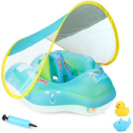Baby Swimming Float Ring Inflatable Baby Pool Float Ring with Sun ...