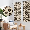 Brown and Beige Leopard Print Blackout Curtains,Triple Weaved Fabric ...