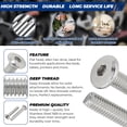 10-Sets M6-1.0 x 60mm Flat Head Binding Screws with M6 x 15mm Binding ...