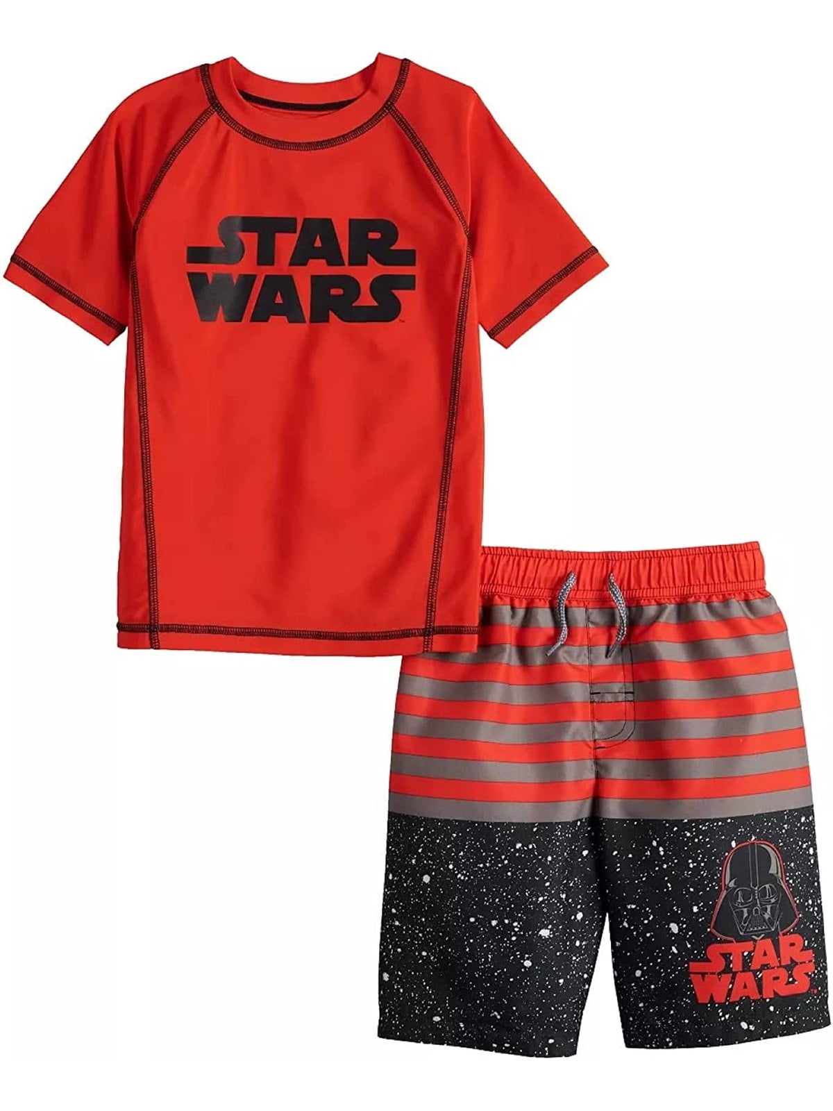 Star Wars Boys' Rash Guard and Swim Trunks Set, Sizes 4-16 - Walmart.com