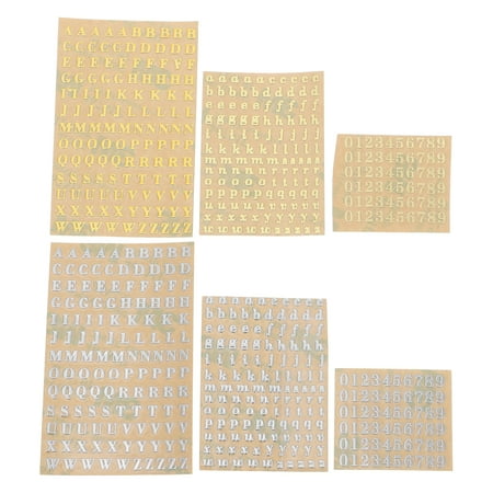 18 Pcs Self-adhesive Letter Stickers Numbers Stickers DIY Alphabet ...