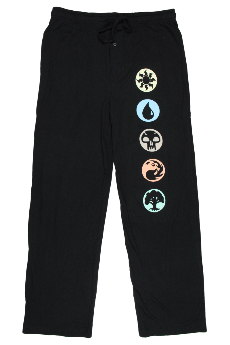 Magic The Gathering Mens Mana Symbols Lounge Sleep Pajama Pants L