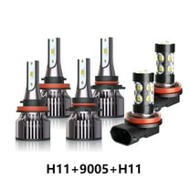 IHNZCB 9005+H11+H11 LED Headlight Bulbs High Low Beam Bulb Foglight ...
