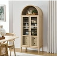 Modway Nolan Tall Arched Storage Display Cabinet in Light Oak - Walmart.com