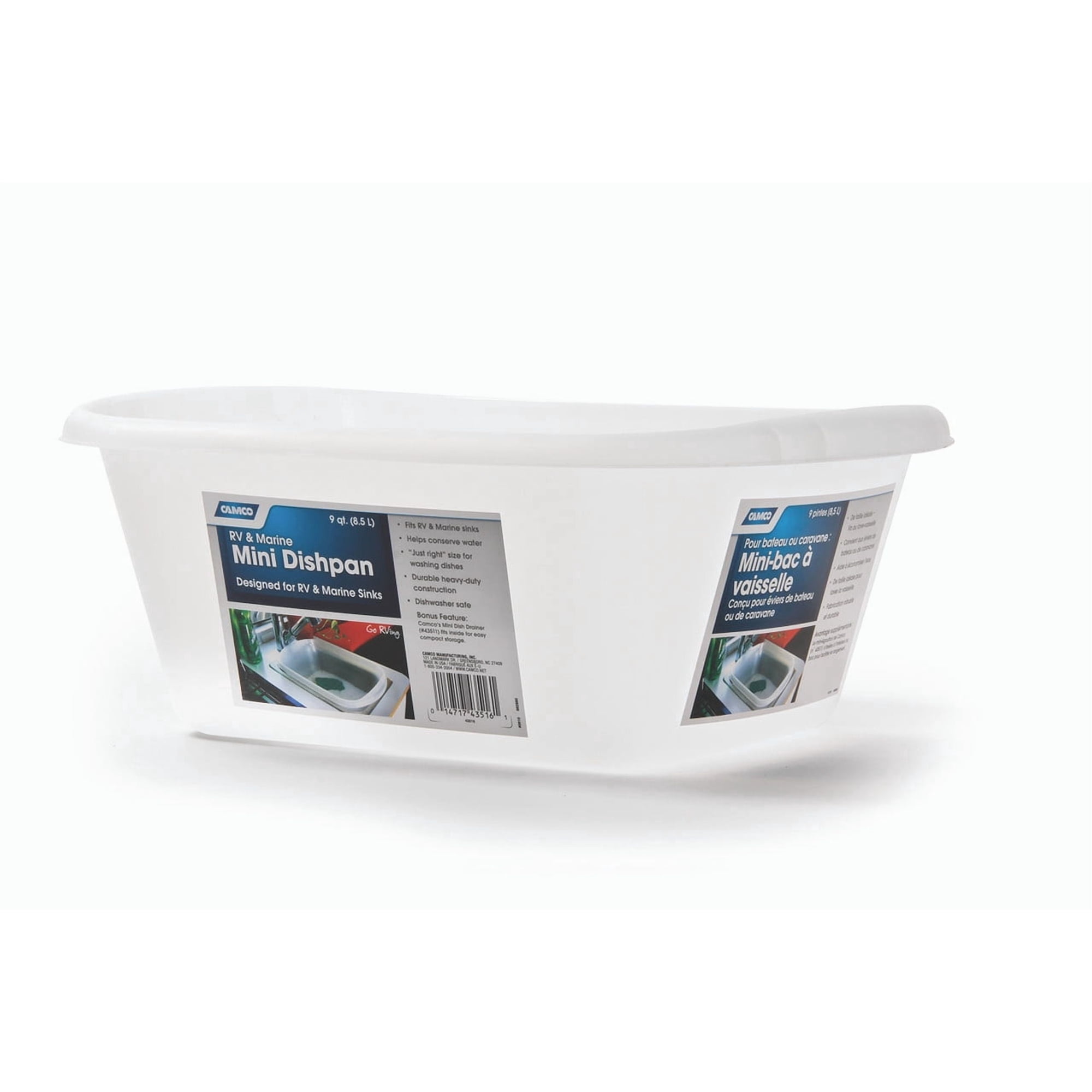 Click here for Camco 43516 Mini Dishpan 9 Qt.  Clear One Size prices