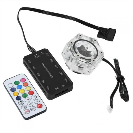 Way Square PC Water Cooling Flow Meter Indicator With,6 Way Acrylic ...