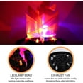 JIAN YA NA 4 in 1 Artificial Fire Flames, Battery Operated Fake Fire ...