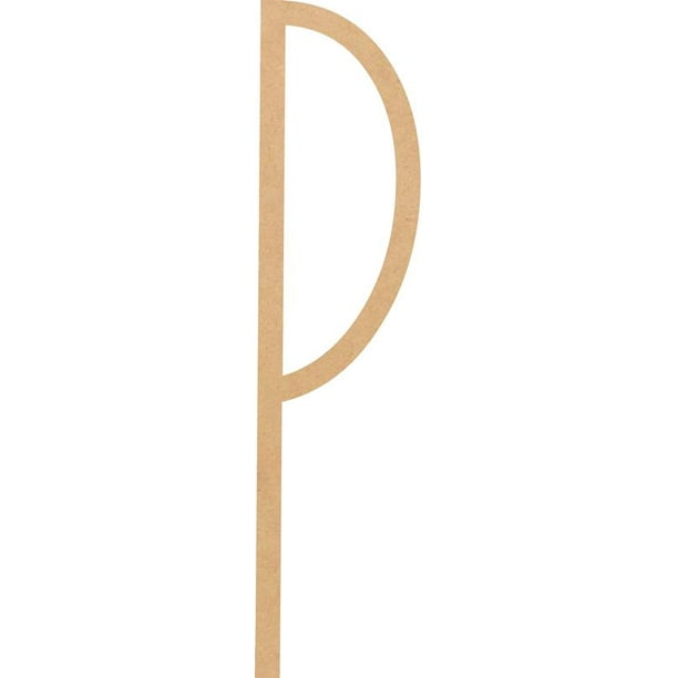 Wood MDF Letter P, Craft Alphabet 10'' Small Home Décor, Motherburger ...