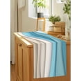 Blue Gradient Stripes Abstract Geometric Table Runner 60 Inch Long ...