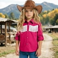 Boys Girls Kids Fringe Snap Button Down Western Shirt Cow Girl Cowboy ...