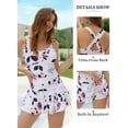 Summer Mae Womens V Neckline Slimming One Piece Swimdress With Tummy