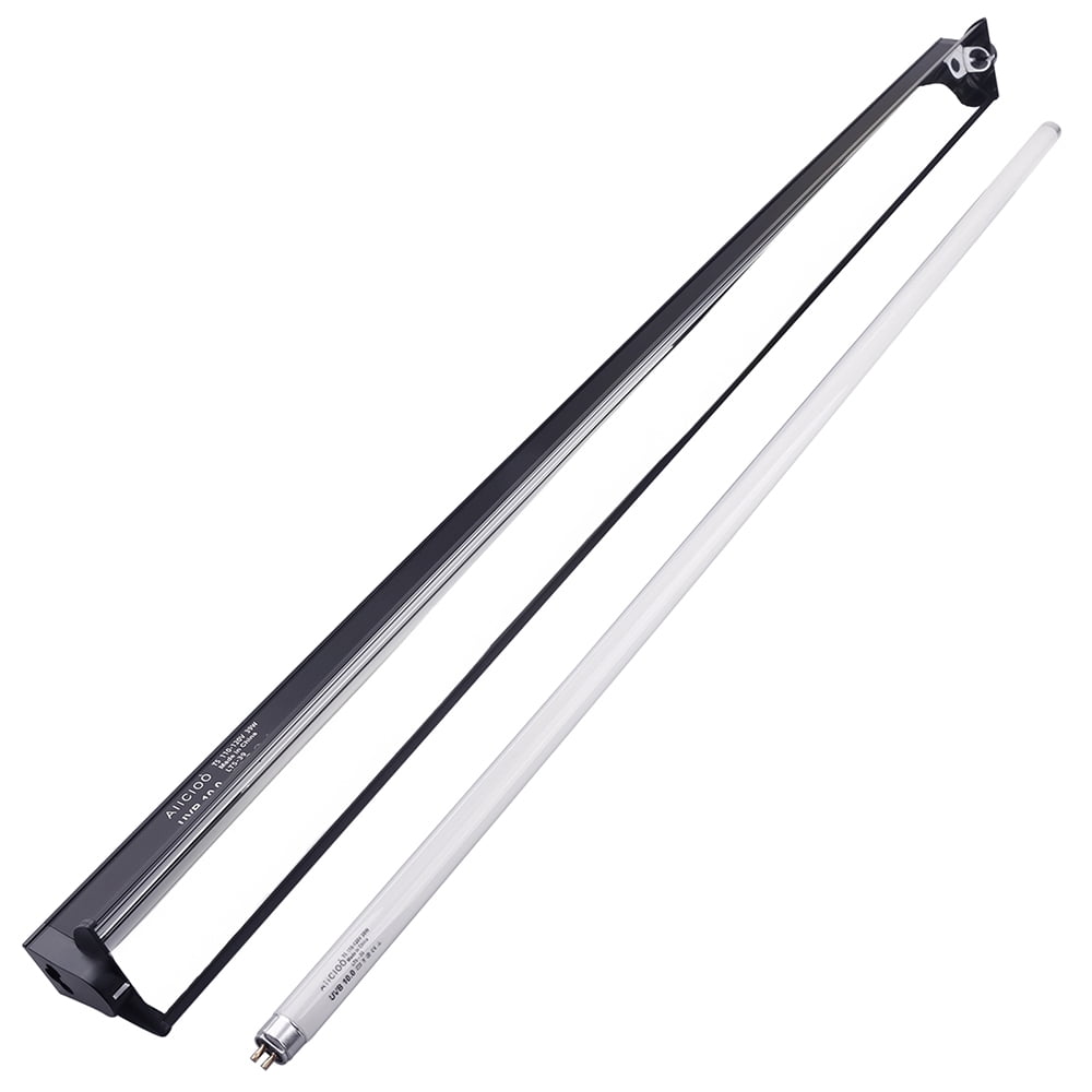 Aiicioo T5 HO UVB Lighting Combo Kit Terrarium Hood Comes with Desert 10.0 UVB T5 Lamp 39W Light ...