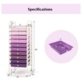 10 Drawer Rolling Storage Cart, Multipurpose Utility Cart w/Plastic ...