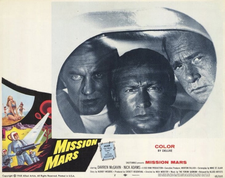 Mission Mars - movie POSTER (Style B) (11" x 14") (1968) - Walmart.com