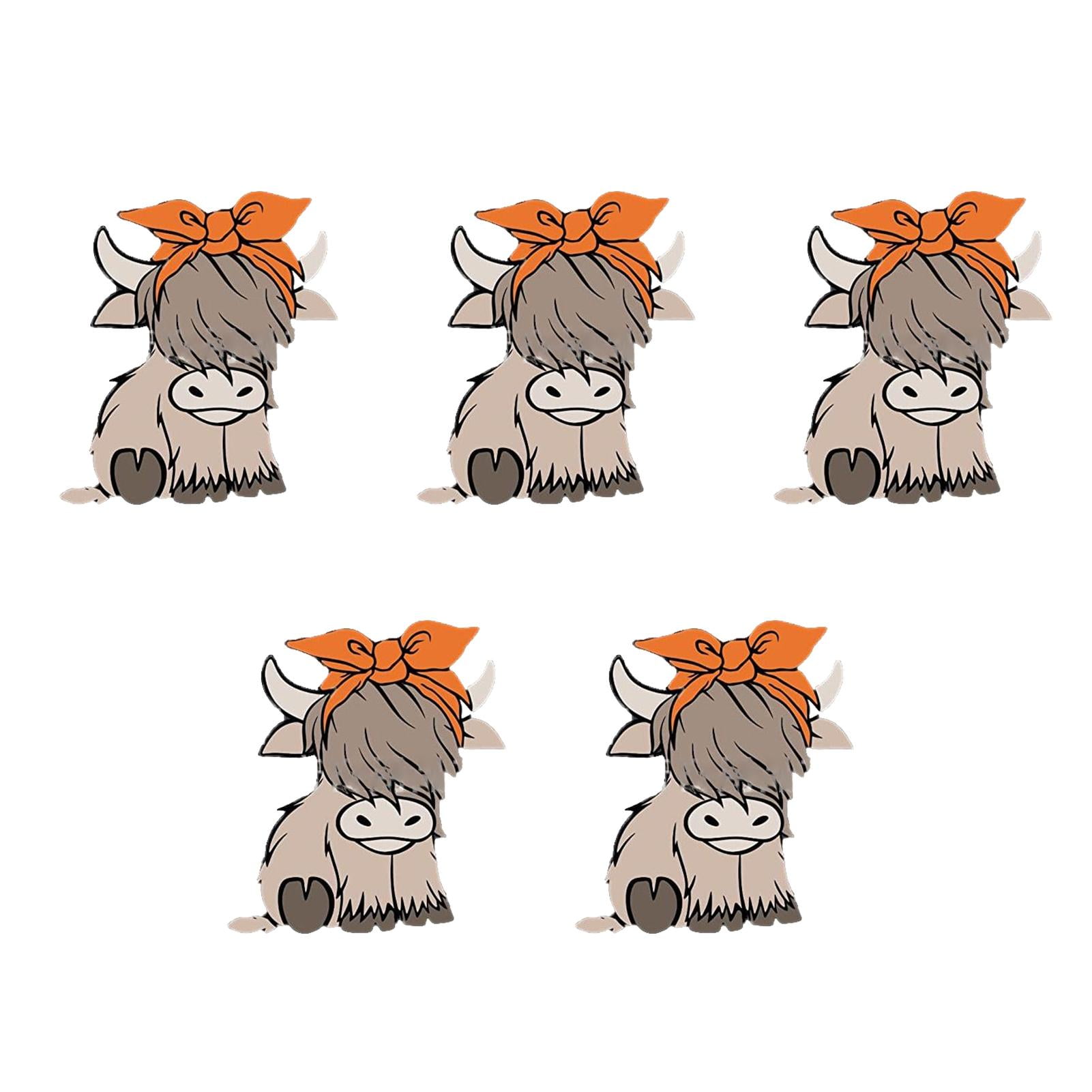 Cow Sticker | Car Cow Print Stickers | Funny Yak Decals Window Stickers ...