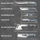 KNINE OUTDOORS Hunting Deer Knife Set Field Dressing Kit Portable ...
