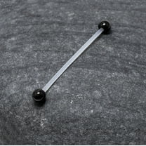 14G 38mm Clear Industrial Barbell Ear Piercing Retainer, Flexible ...