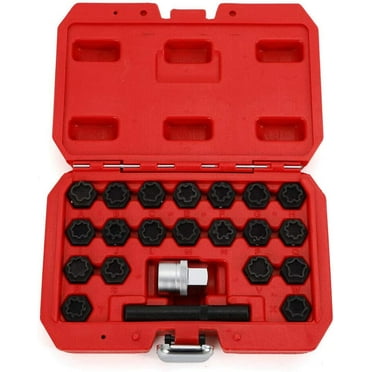 22PCS Wheel Locking Nut Key Kit, Wheel Lock Nut Socket Adapter Set ...
