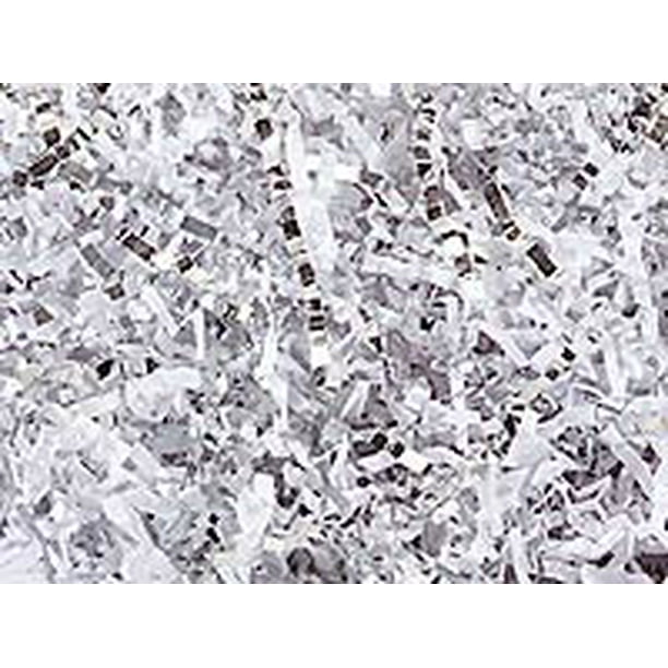 CakeSupplyShop White & Silver Cut / Shredded Paper Gift Box & Basket ...