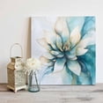 Blooming Flower White Lotus Canvas Artwork Painting Art, Abstract ...