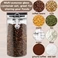 2pcs Glass Coffee Containers With Shelf 54 Oz Station Organizer Bean ...