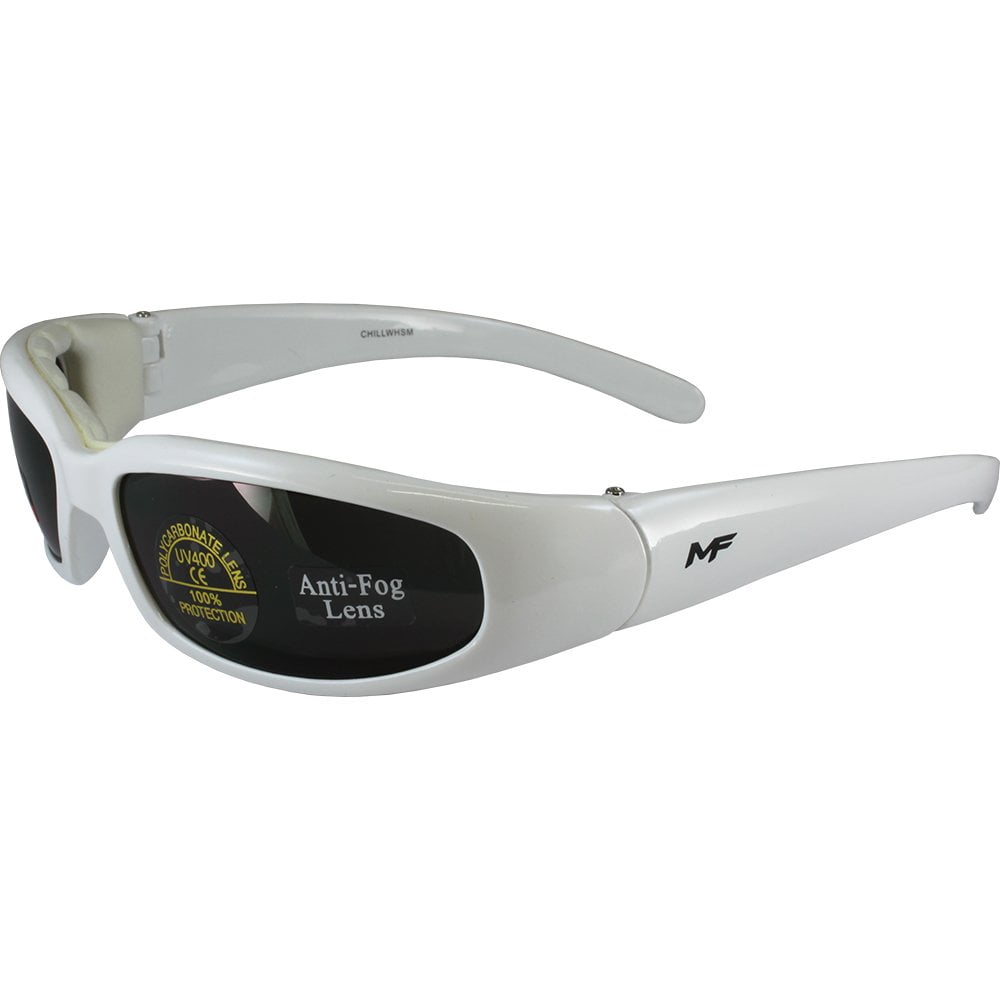 MotoFrames MF Chill Padded Motorcycle Sunglasses White Frames Smoke ...
