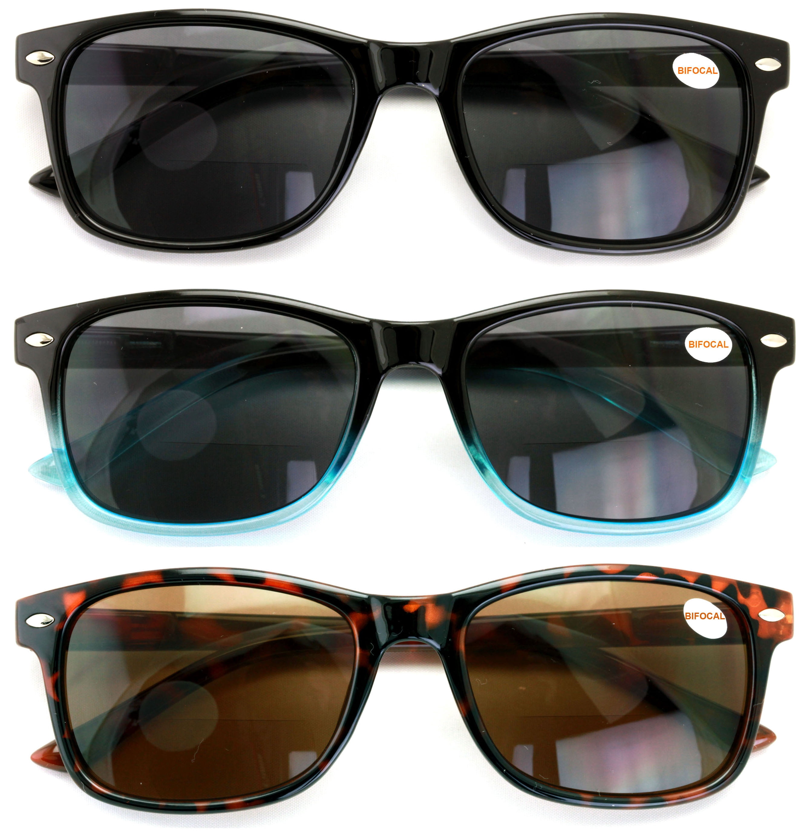 3 Pair Bifocal Sunglasses Readers For Men Women Outdoor Bi focal 