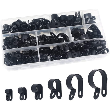 FanShow 200 pcs Nylon plastic clamps Fasteners for conduits cables ...
