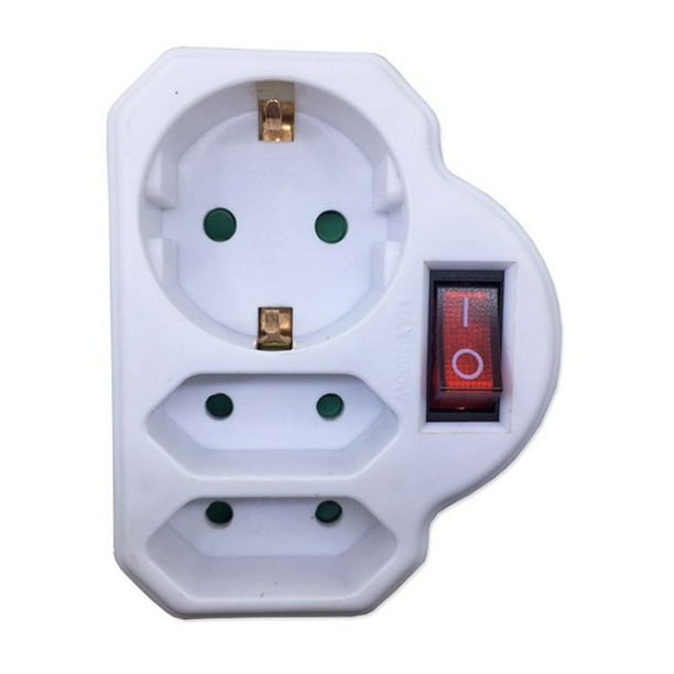 Multiple Socket Strip with Illuminated Switch 3-Way Socket Adapter with ...