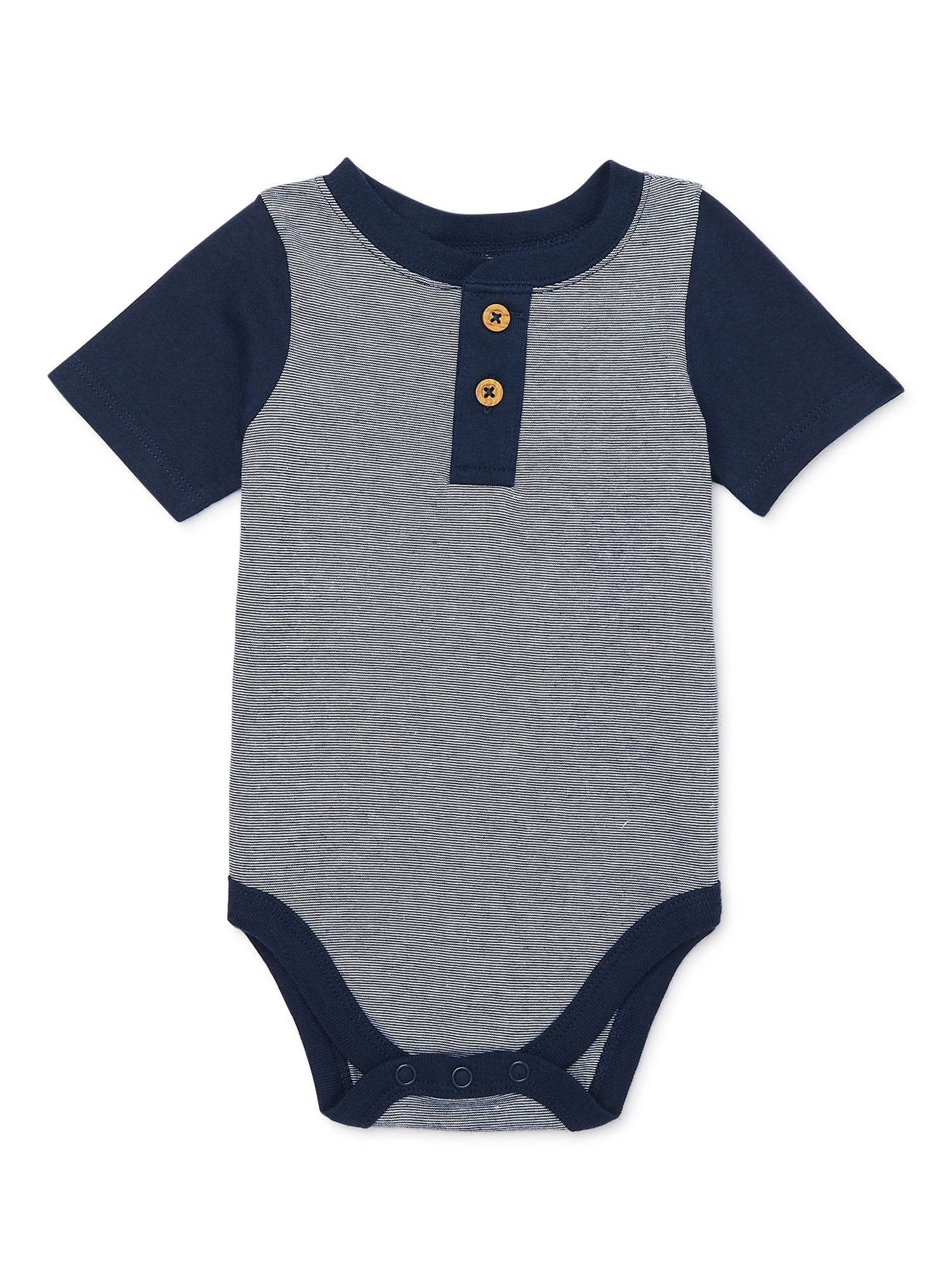 Garanimals Baby Boy Short Sleeve Henley Bodysuit, Sizes 0-24 Months - Walmart.com