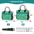 ALAZA Neon Dinosaurs Print Cooler Lunch Bag Insulated Reusable Lunch ...