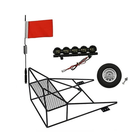 Roll Cage Spare Tire Rack Headlight Antenna Compatible With Wpl D12 1/ ...