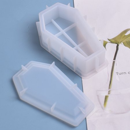DIY Crystal Epoxy Coffin Storage Box Handmade Silicone DIY Craft Mold ...