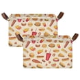 Burger Cola Pattern Collapsible Storage Bin Open Home Shelf Basket ...