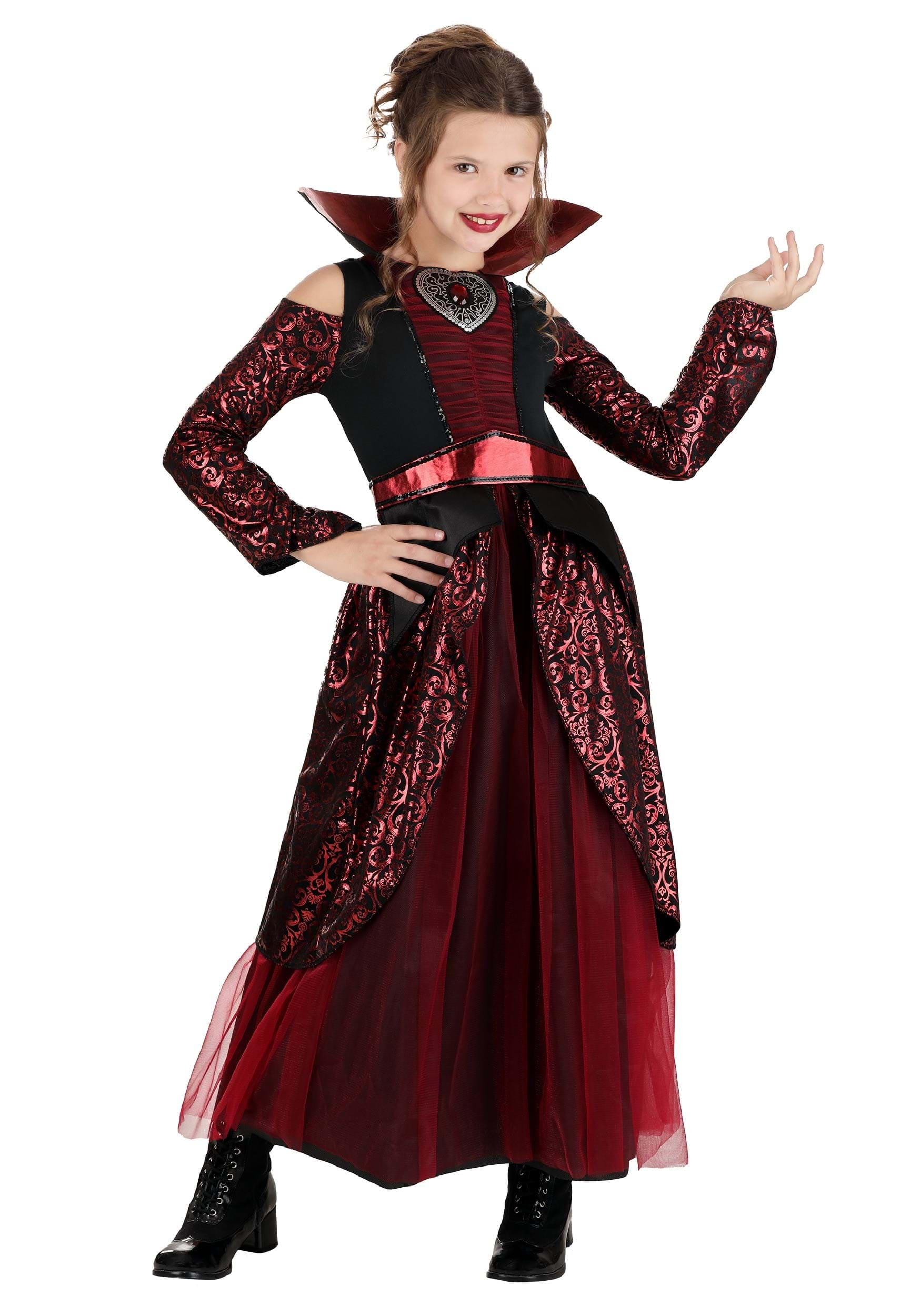 Girl's Vampire Queen Costume Dress - Walmart.com