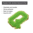 Uxcell 4Pcs Chenille Letter Patches Iron on Letter Patches Green Q ...