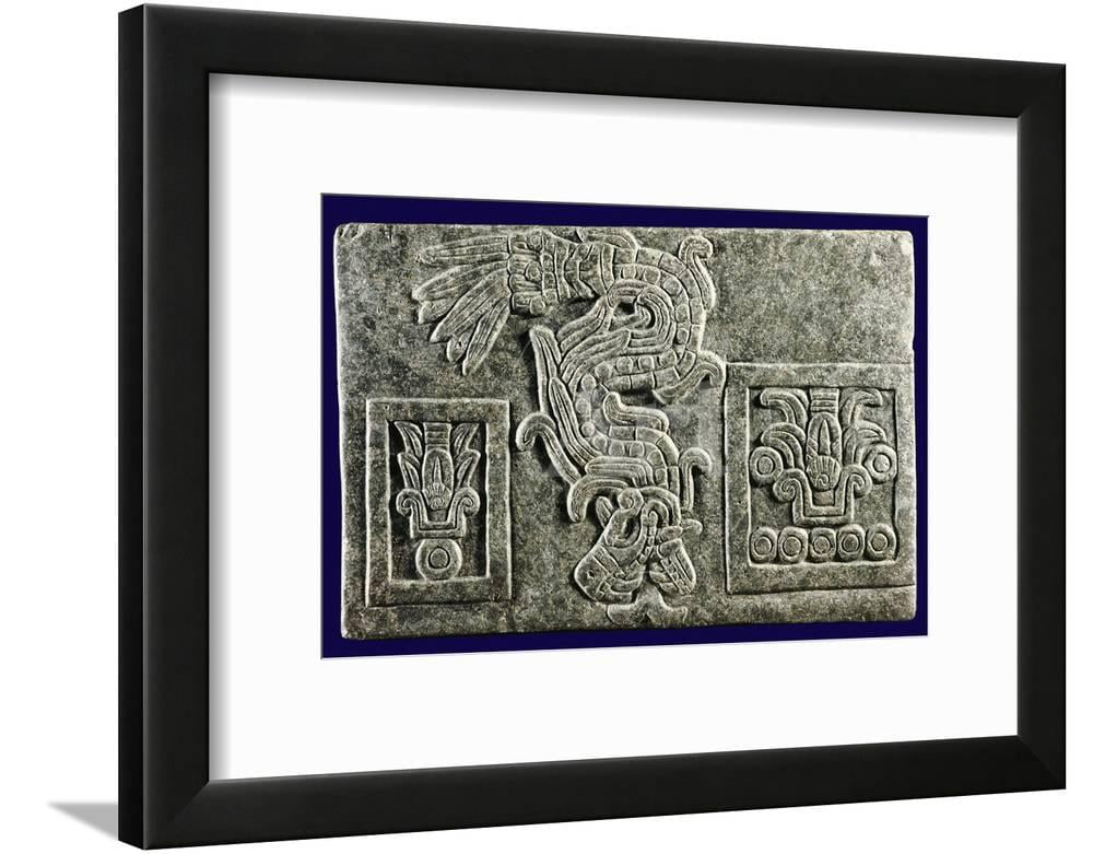 Relief of the Aztec god Quetzalcoatl as the Featered Serpent, Aztec ...