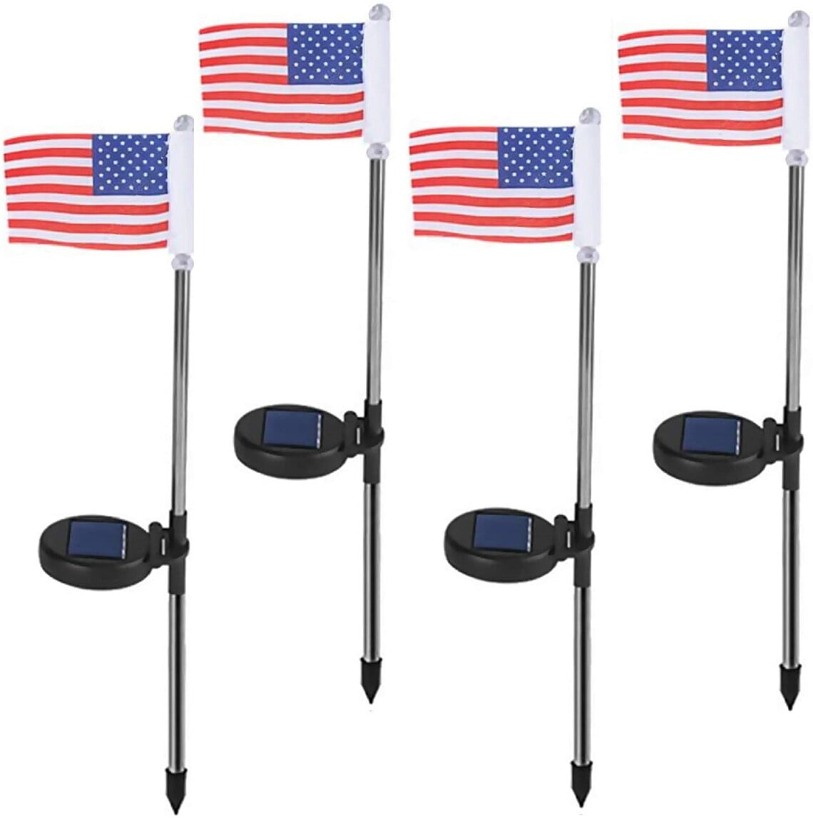 American Flag Solar Light, Epicgadget Solar Powered US Flag Garden ...