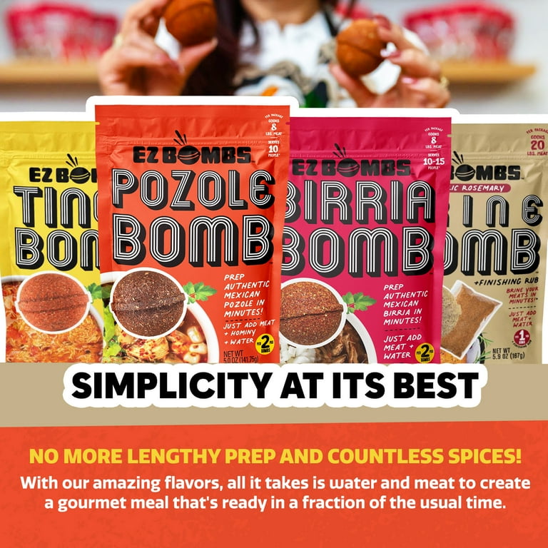 Ez Bombs Pozole Bomb Mix CHILEMOY Pozole Bombs 3-Pack | Authentic ...