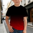 Boys T Shirts Toddler Boys Girls Short Sleeve Tee Gradient Print Crew ...