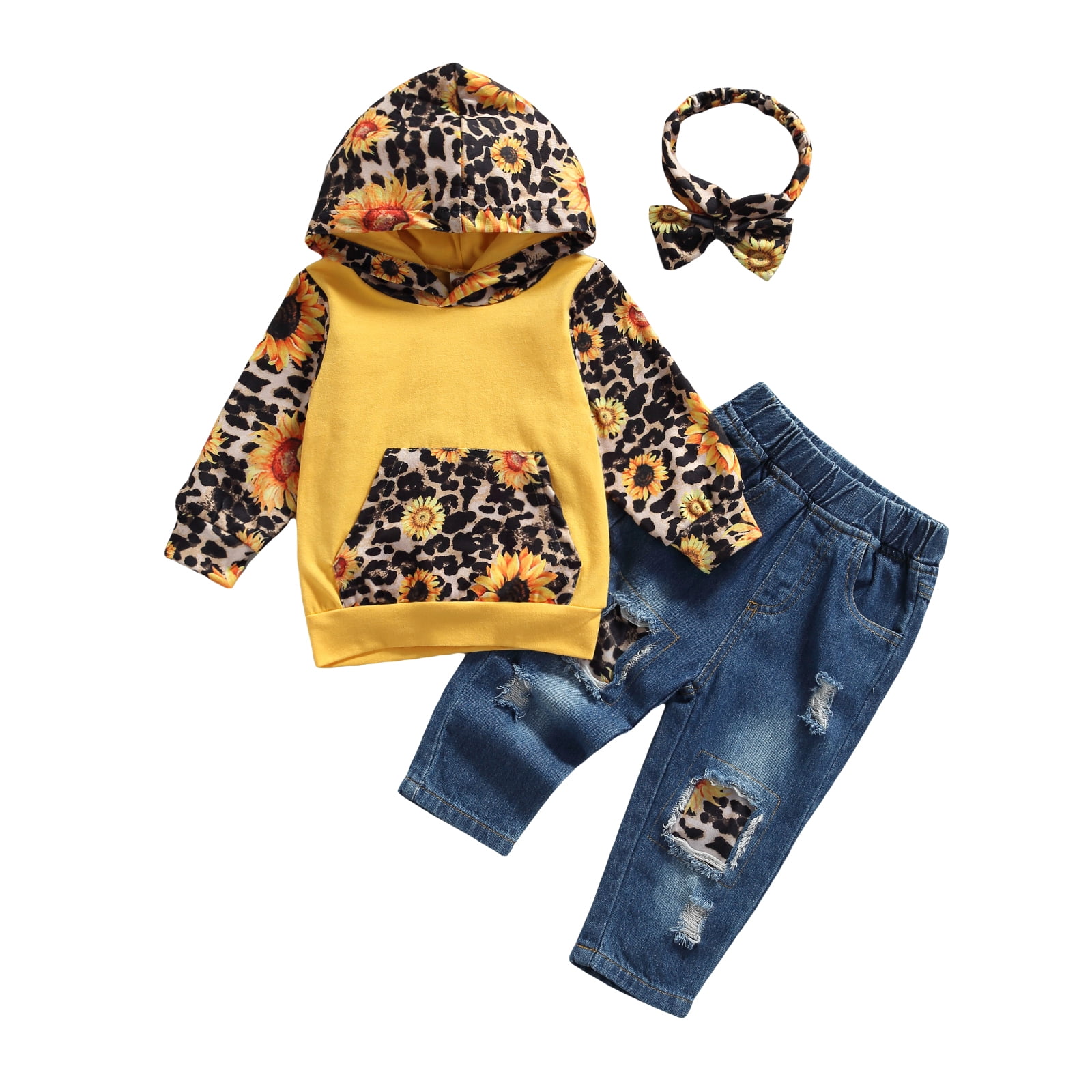 Click here for Itfabs Leopard/Flower Print Hoodie + Ripped Jeans... prices