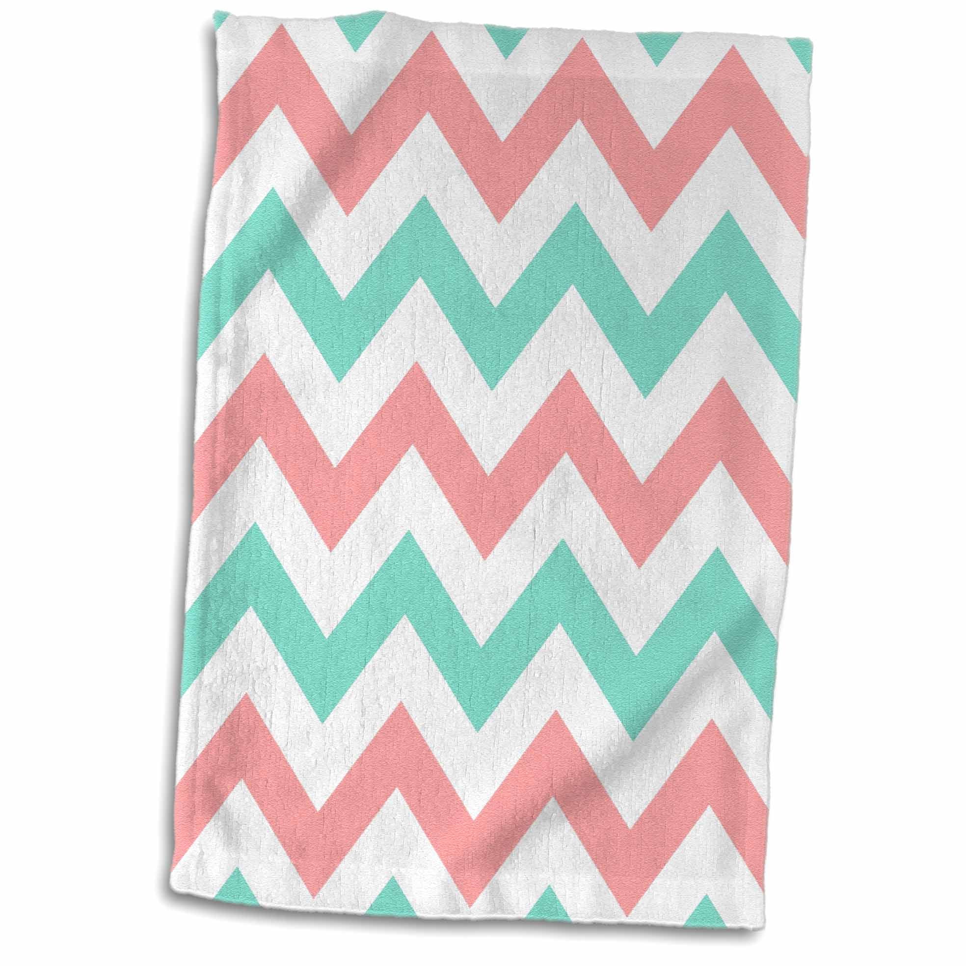 Teal And Pink Chevron