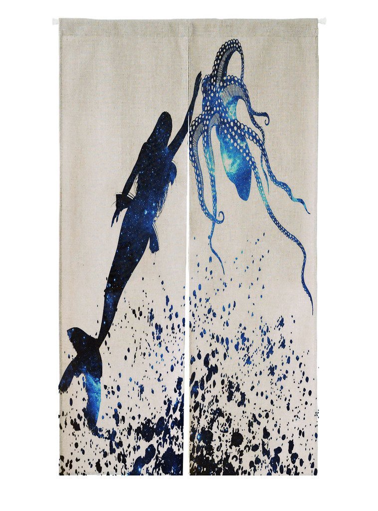 Sea Turtles Japanese Noren Curtains Doorway Entrance Curtain 85x150cm ...