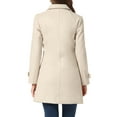 Allegra K Women's Peter Pan Collar Winter Outwear Trench Pea Coats ...