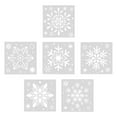 Christmas Stencil Snowflake Diy Party Xmas Drawingscrapbook Template ...