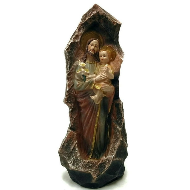 St. Joseph With Jesus Grotto Figurine - Walmart.com