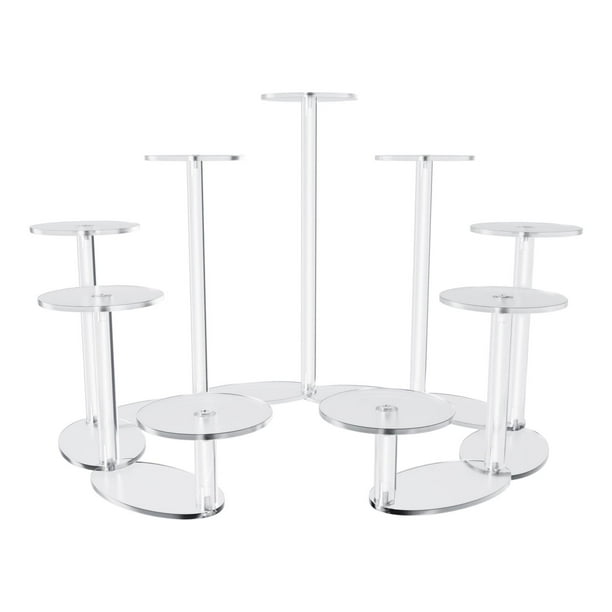 Acrylic Display Stand Anime Figure Organizer Cupcake Stand Rotating ...