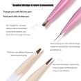 2Pcs Double Tip Nails Art Pen with Triangle Handle Clear Barrels and ...