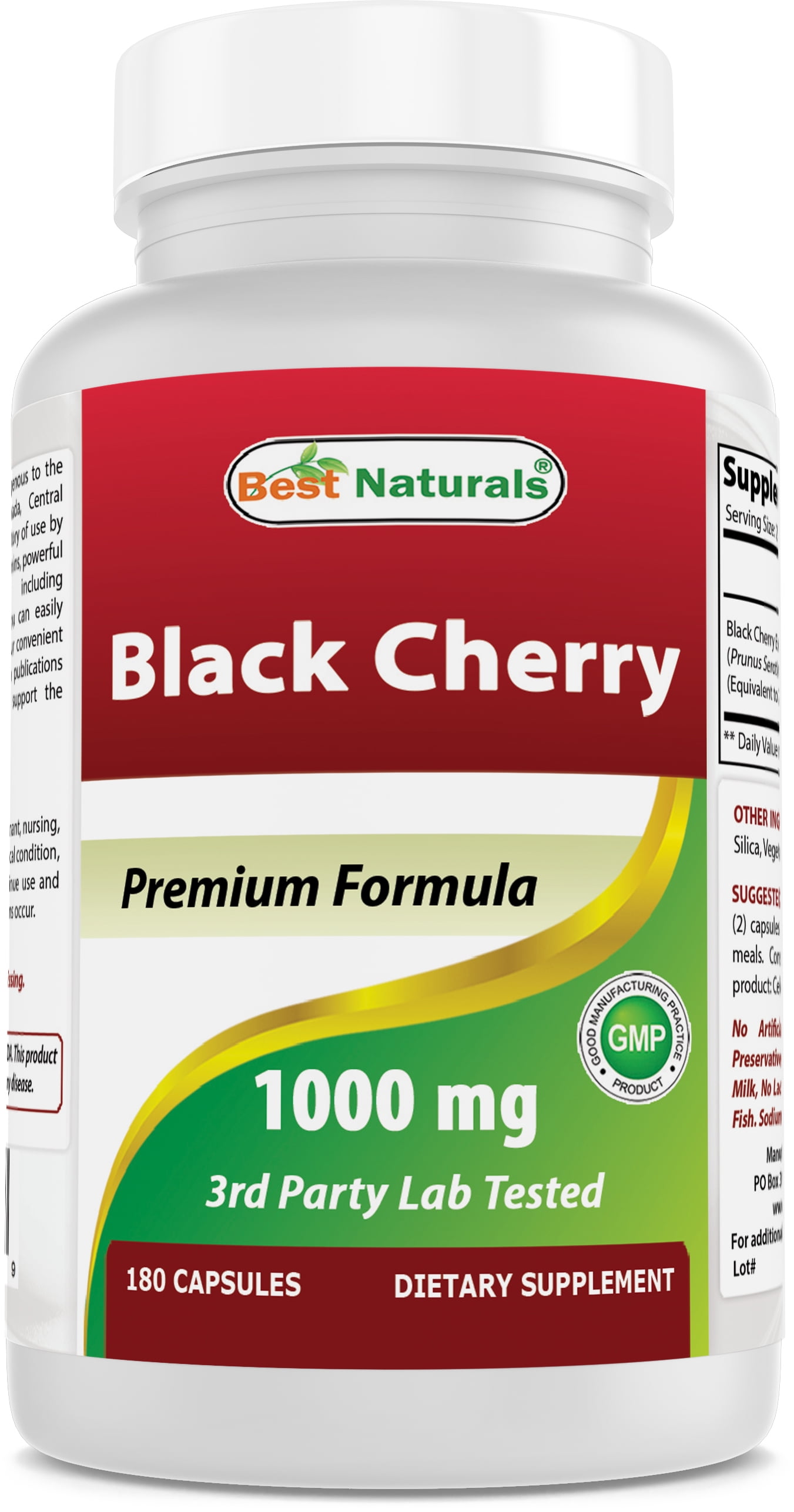 Best Naturals Black Cherry 1000 mg 180 Capsules - Walmart.com